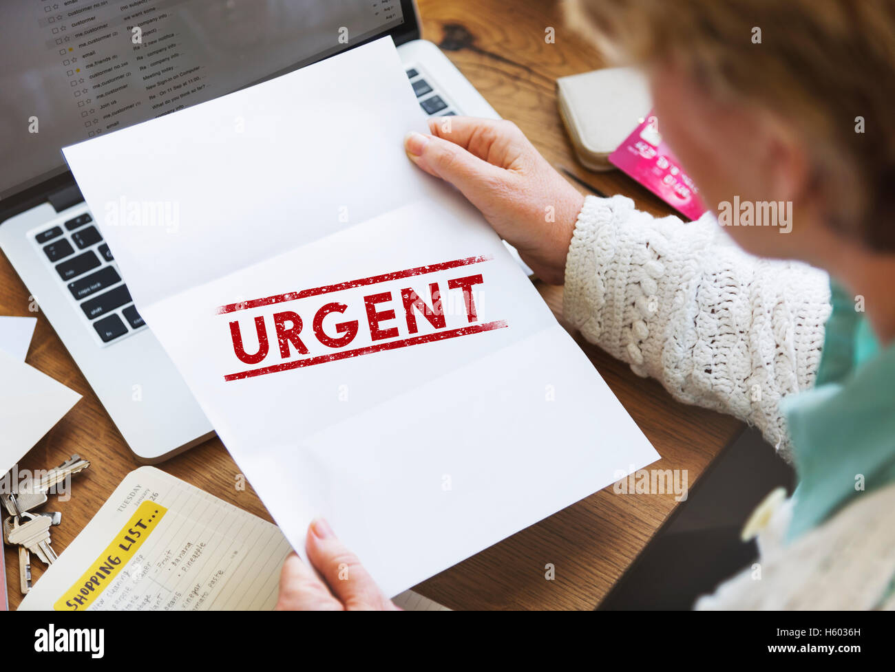 Urgent Notice Important Quick Serious Speed Concept Stock Photo - Alamy