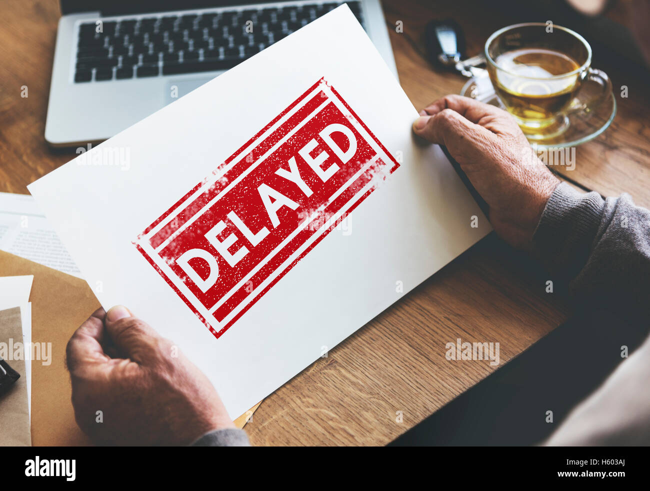 Delayed Banned Cancelled Denied Stamp Label Mark Concept Stock Photo ...