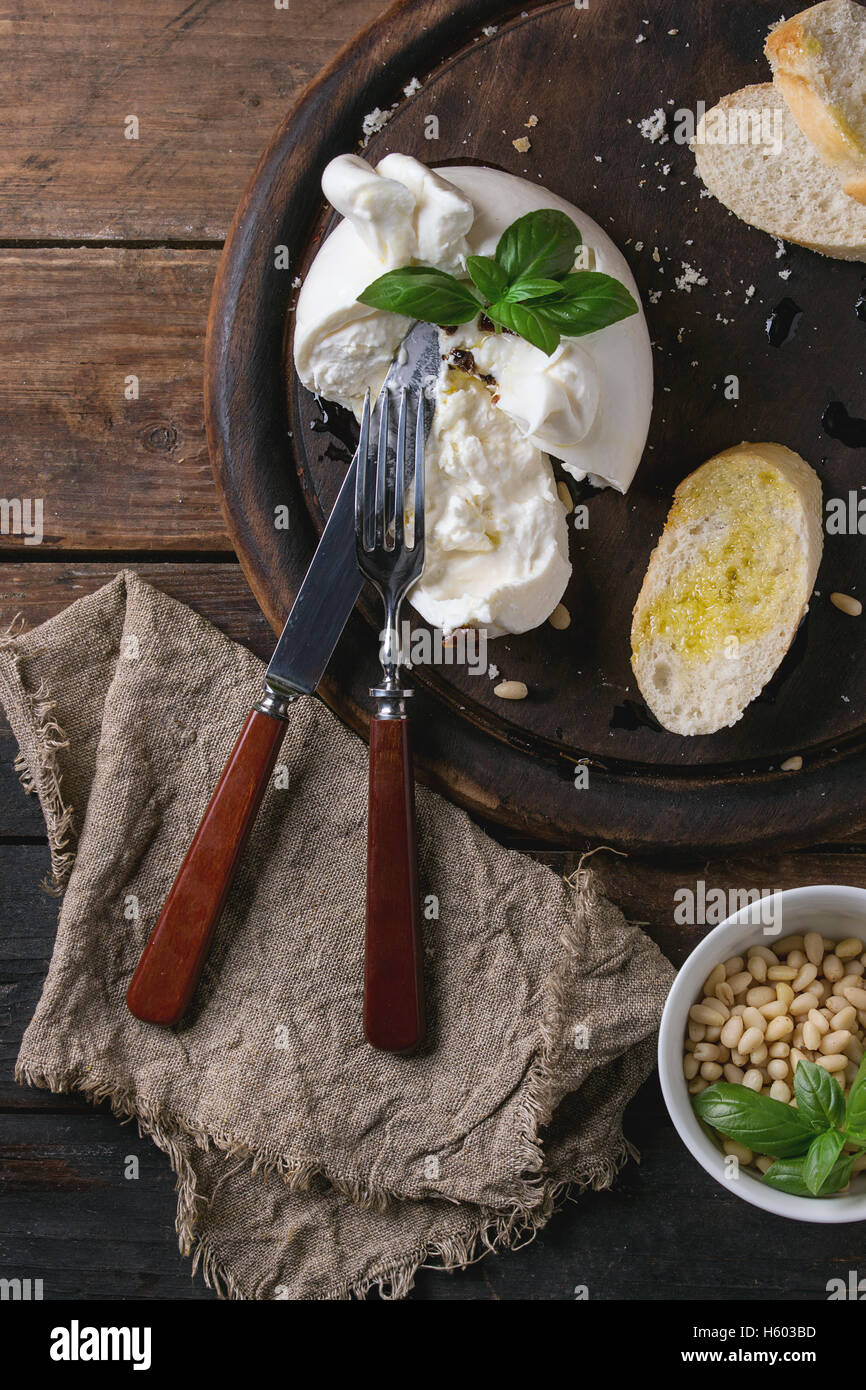 Italian cheese burrata Stock Photo - Alamy