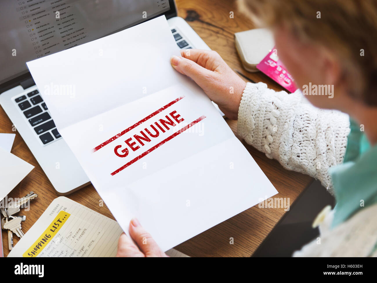 Genuine Authentic License Product Real Trademark Concept Stock Photo ...