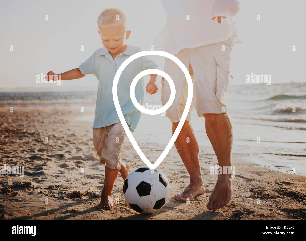Distance Marker Positioning Navigation Icon Concept Stock Photo - Alamy