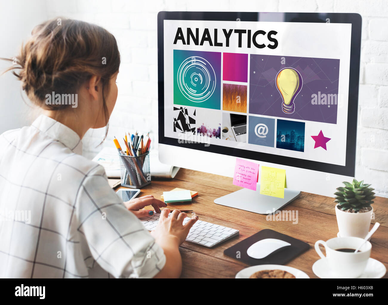 Analytics Technology Cyberspace Network Concept Stock Photo - Alamy