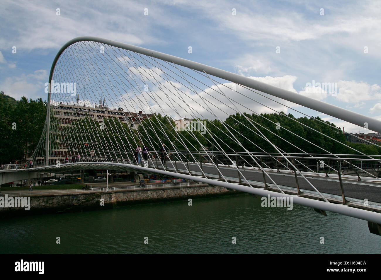 Bridge over the river in Bilbao, Spain Stock Photo - Alamy