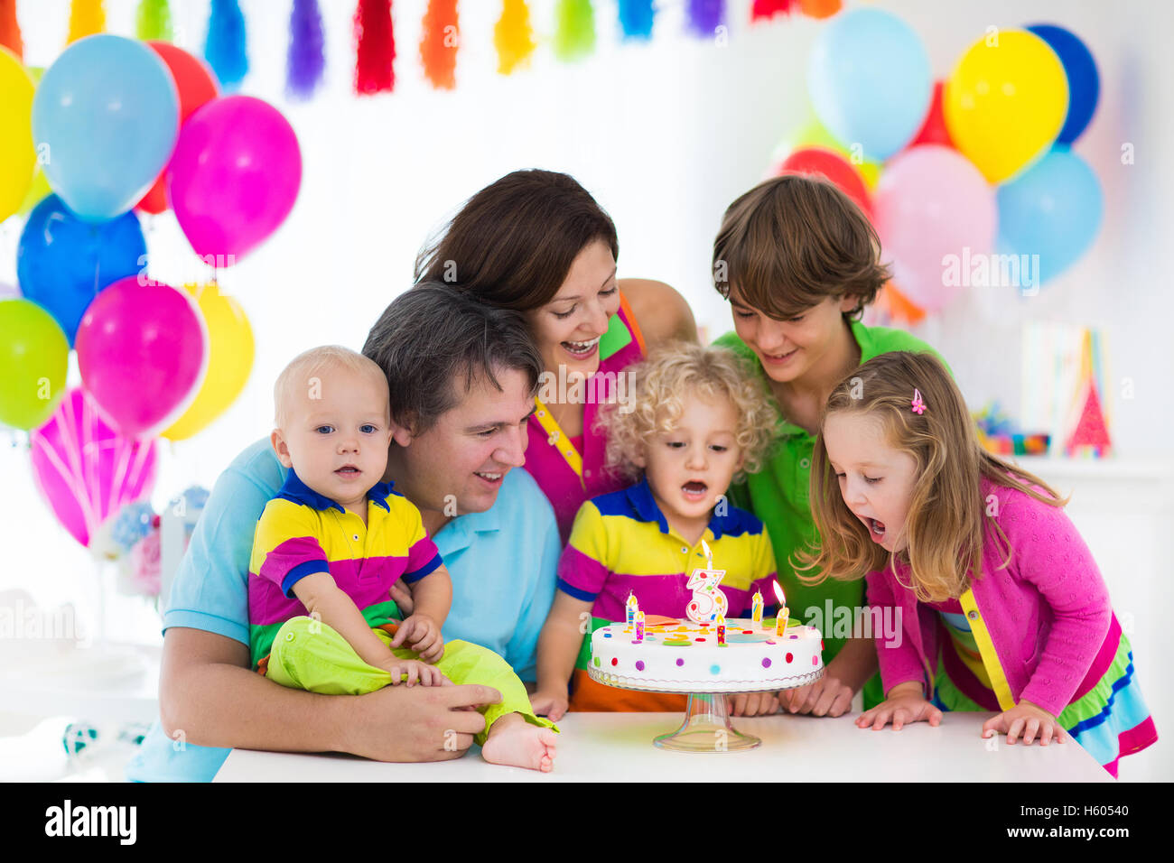 Parents kids birthday party balloon hi-res stock photography and images ...