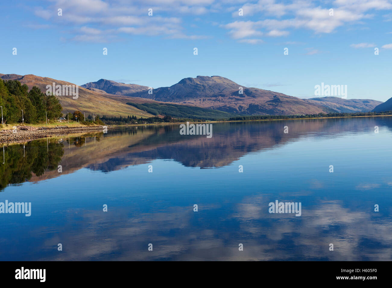 View of Loch Carron from the village of Lochcarron, Strathcarron ...