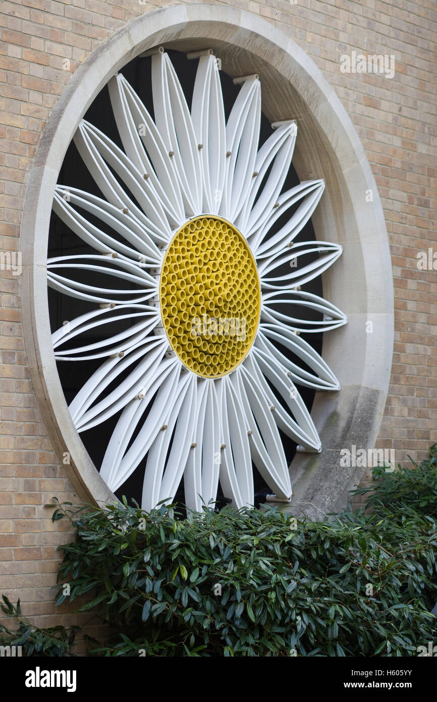 Decorative daisy Circular window Stock Photo - Alamy