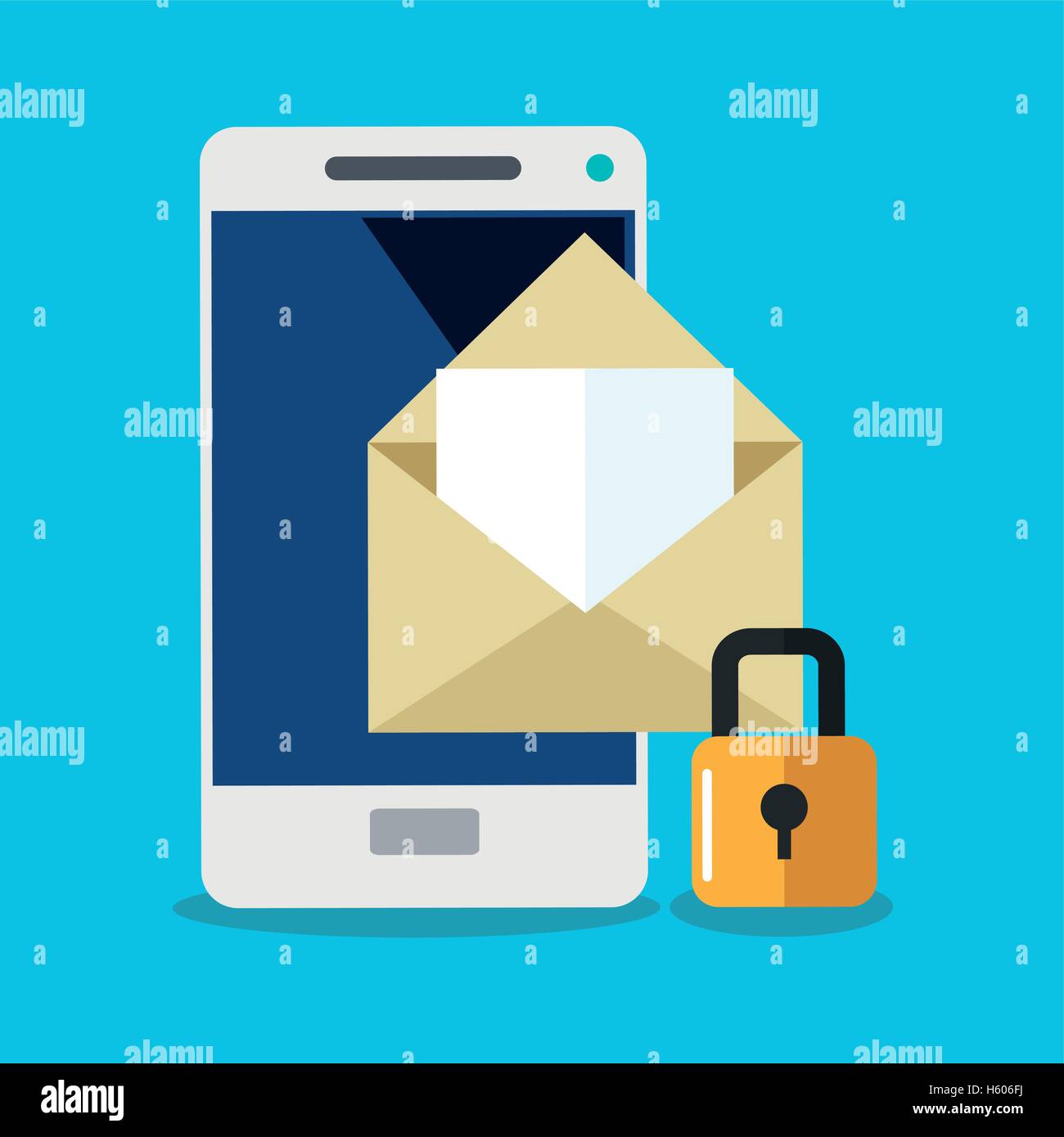 Smartphone and security system design Stock Vector Image & Art - Alamy