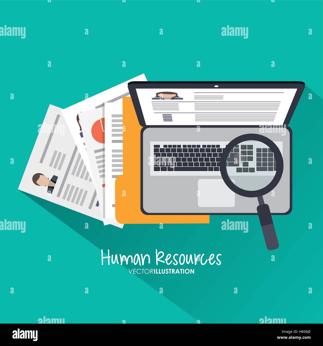 Document lupe search employee hi-res stock photography and images - Alamy