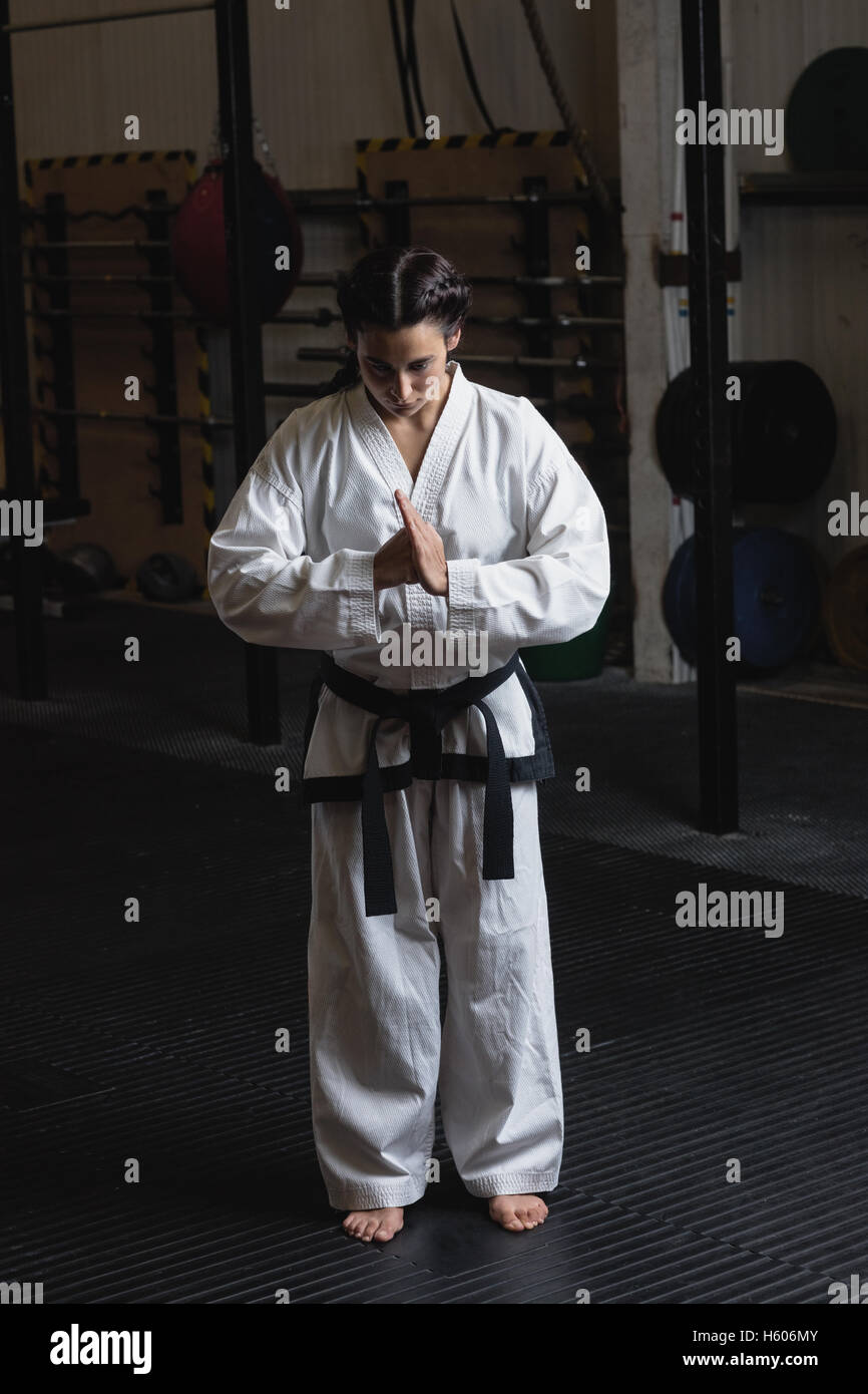 Karate woman caucasian hi-res stock photography and images - Alamy