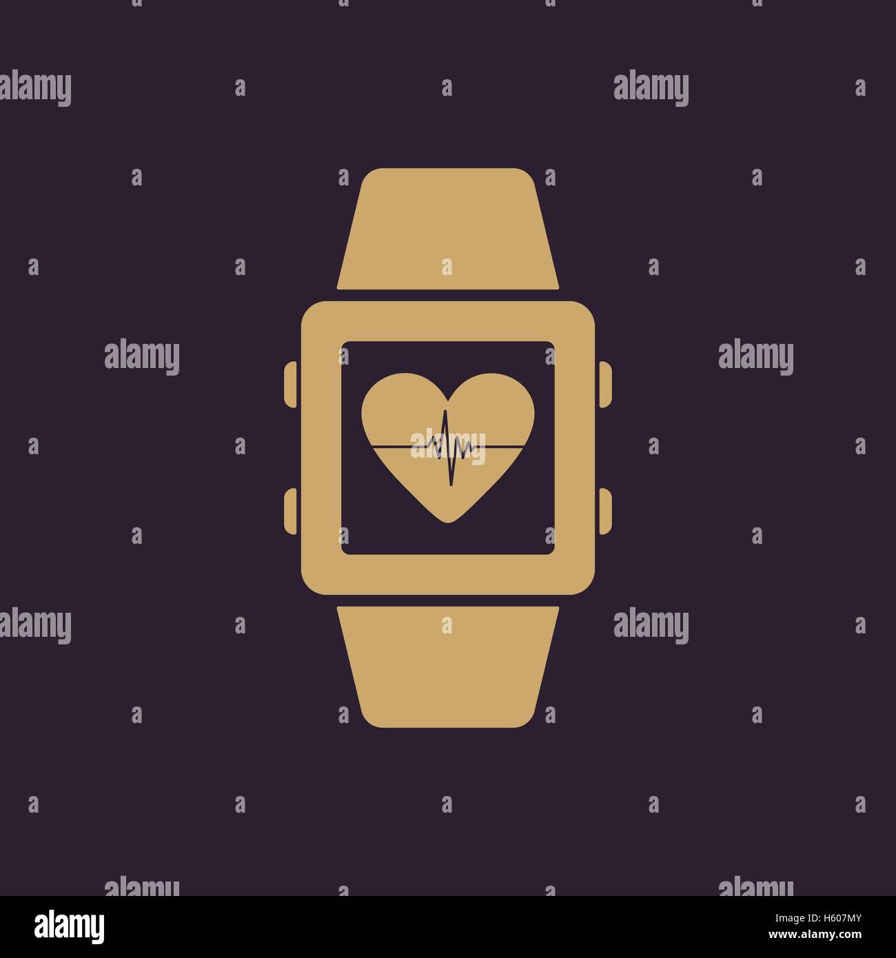 The smart watch icon. Fitness bracelet symbol Stock Vector Image & Art ...