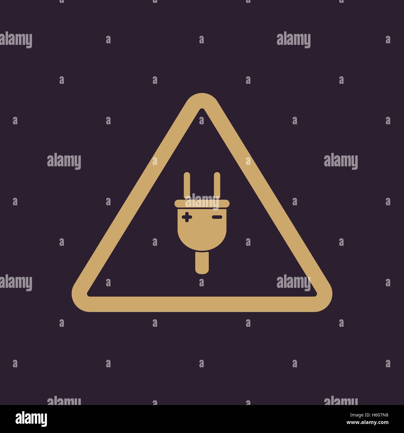 The electric plug icon. Electric Plug symbol. Flat Stock Vector Image ...