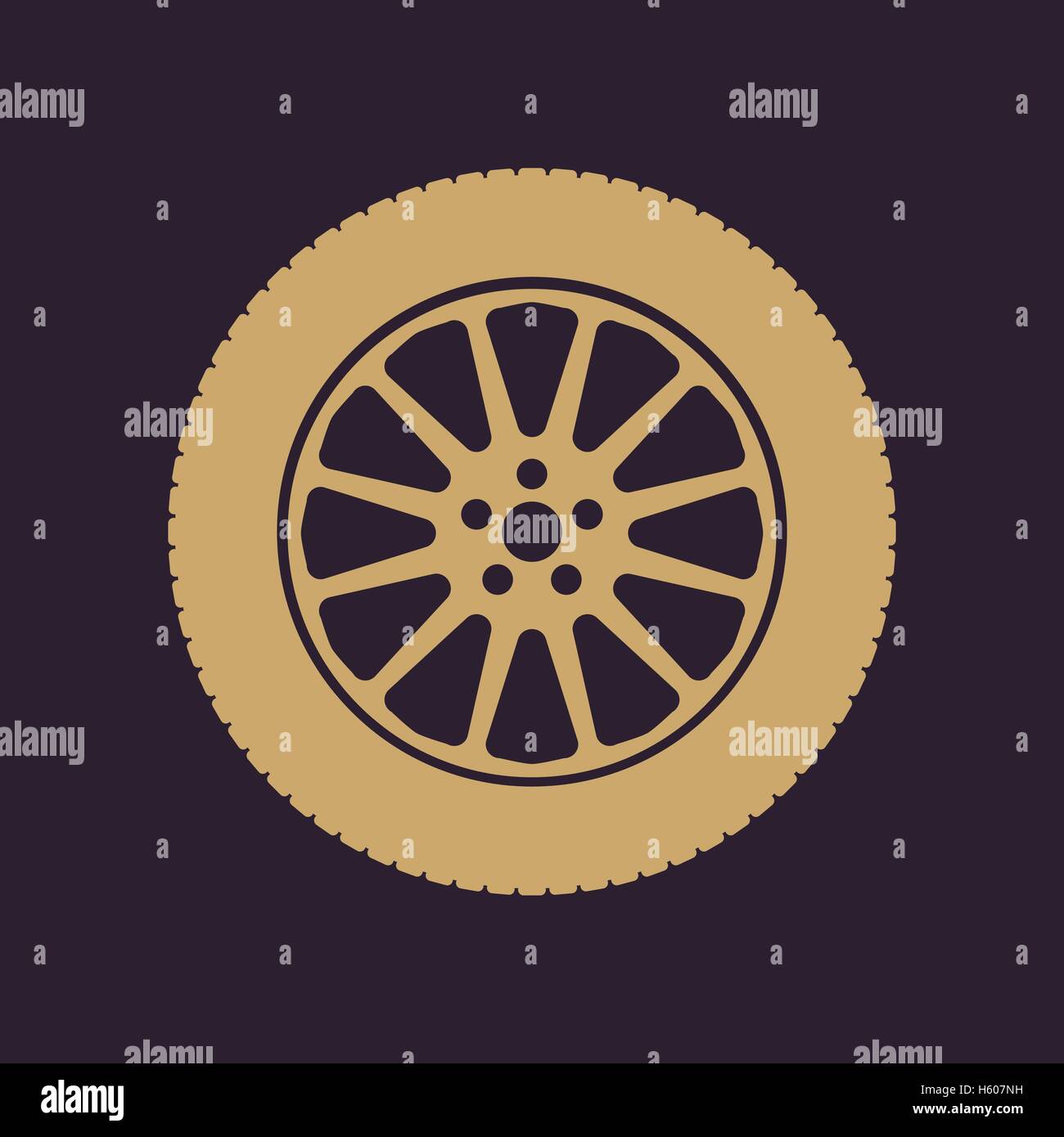 The tire icon. Wheel symbol. Flat Stock Vector Image & Art - Alamy