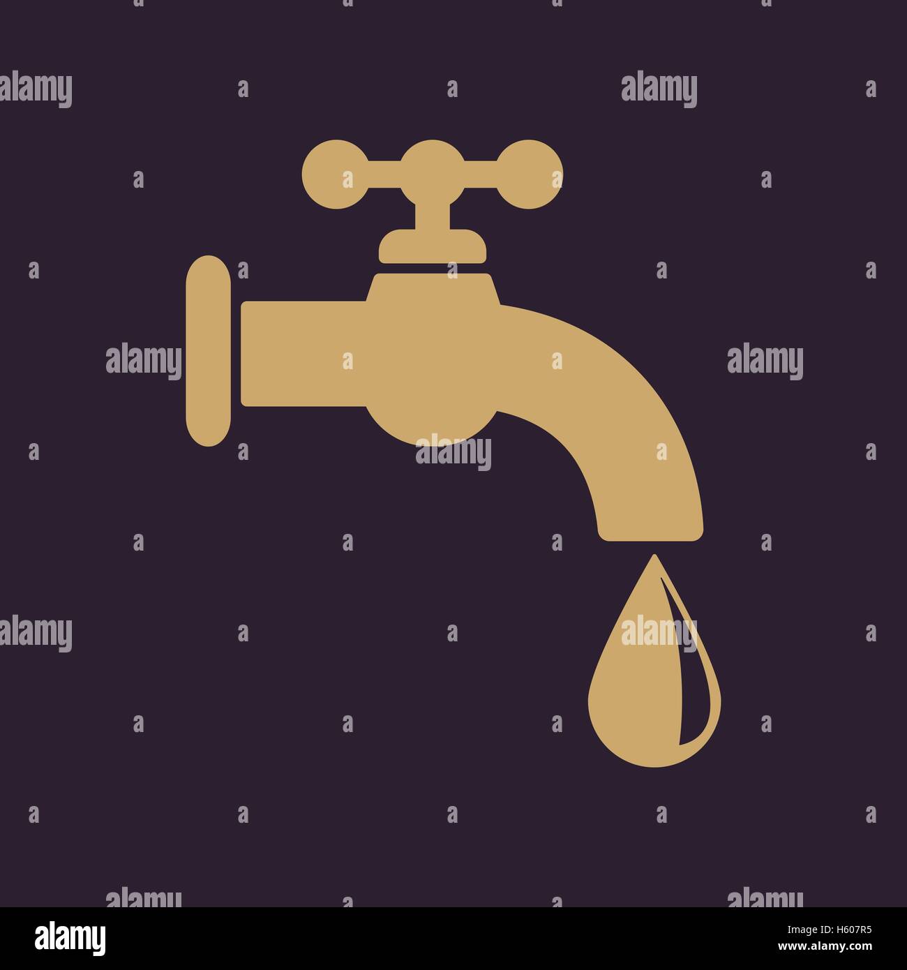 The tap water icon. Water symbol. Flat Stock Vector Image & Art - Alamy