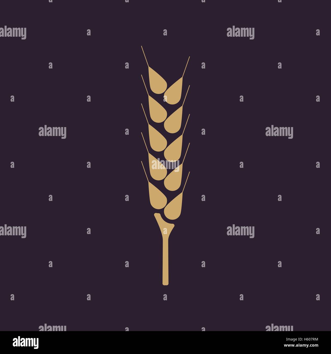 The wheat icon. Spica symbol. Flat Stock Vector Image & Art - Alamy