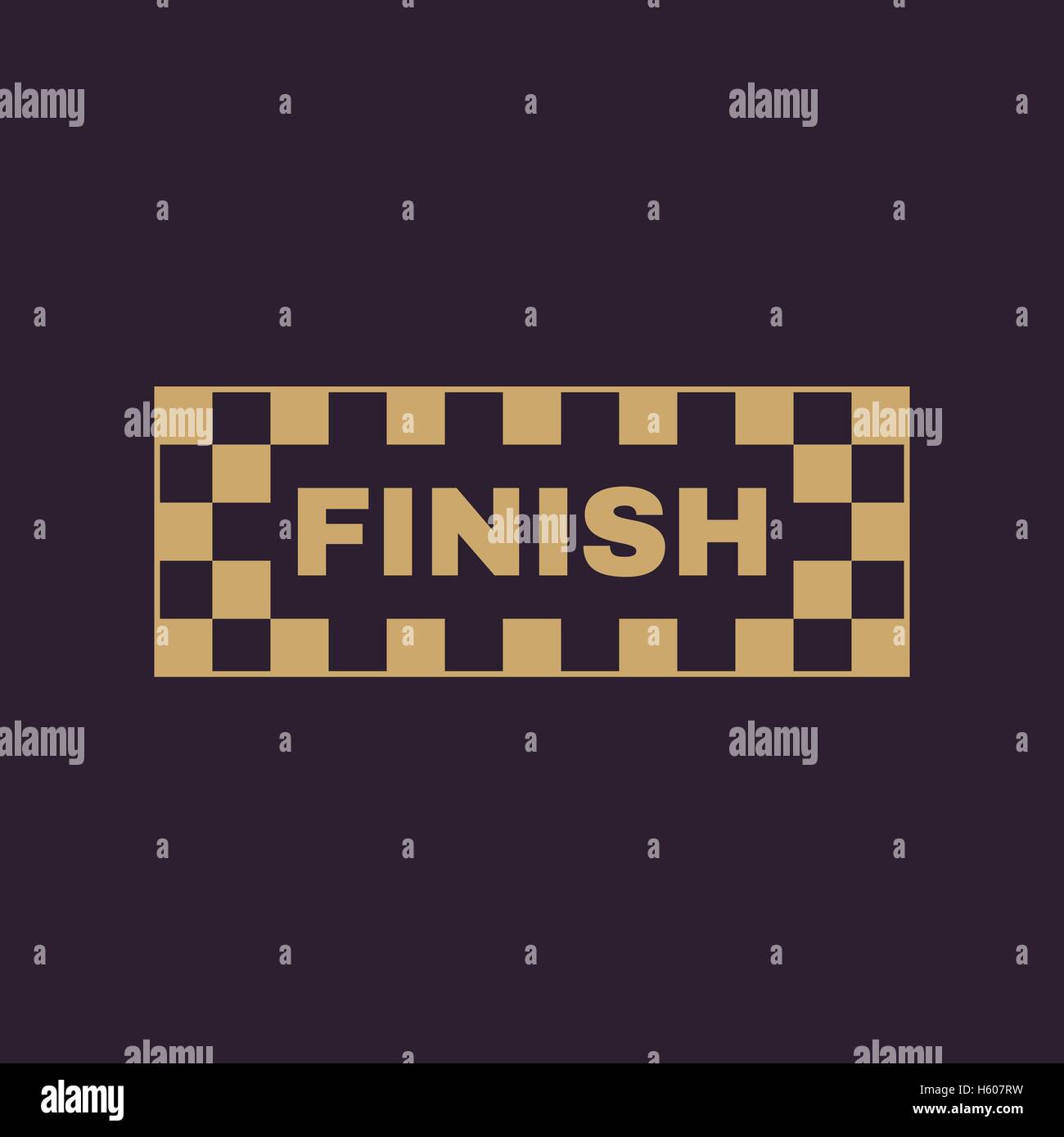 The finish icon. Finish symbol. Flat Stock Vector Image & Art - Alamy
