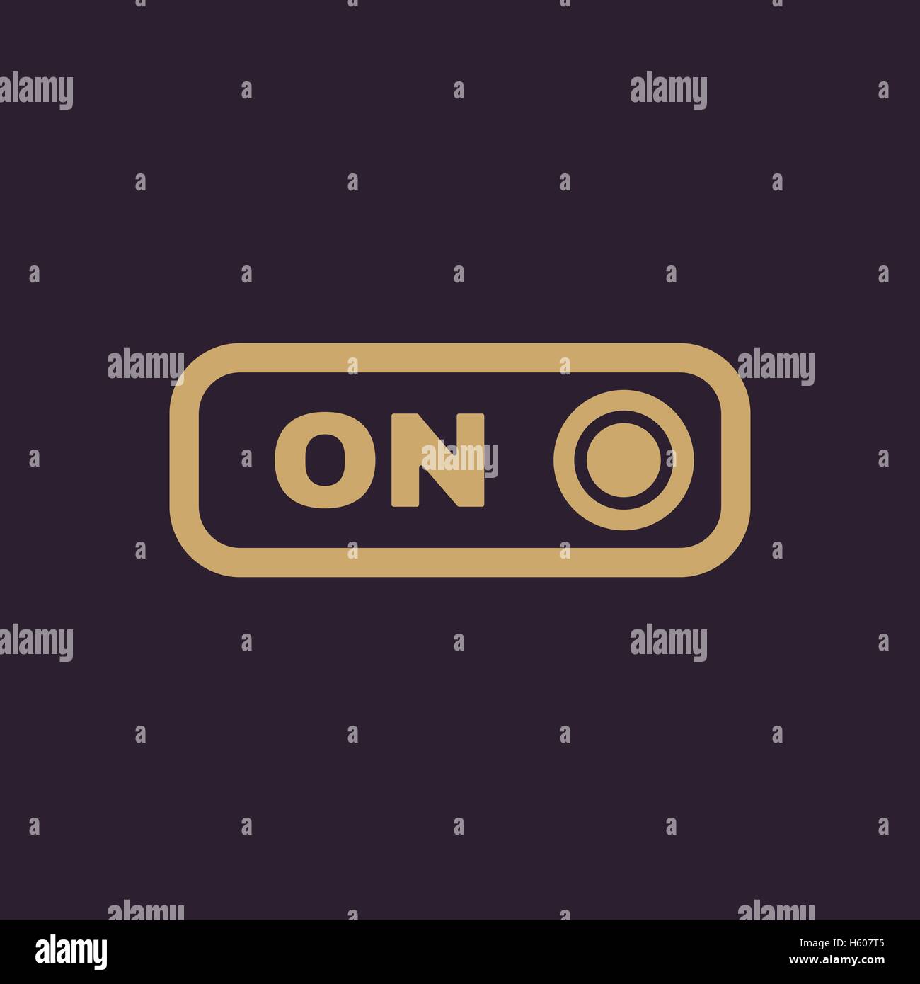 The on button icon. Switch symbol. Flat Stock Vector Image & Art - Alamy