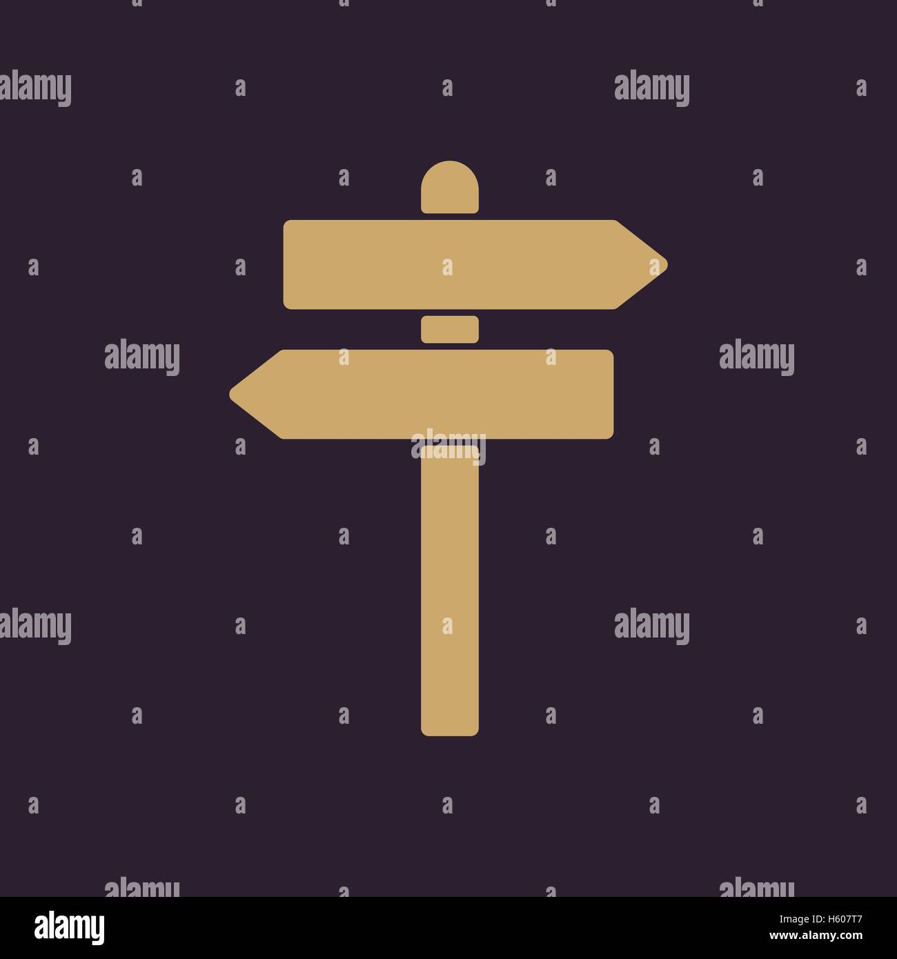 The signpost icon. Pointer symbol. Flat Stock Vector Image & Art - Alamy