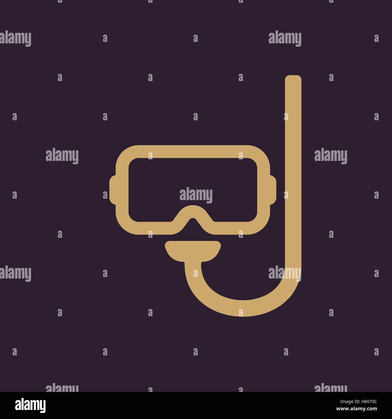 The scuba mask icon. Diving symbol. Flat Stock Vector Image & Art - Alamy