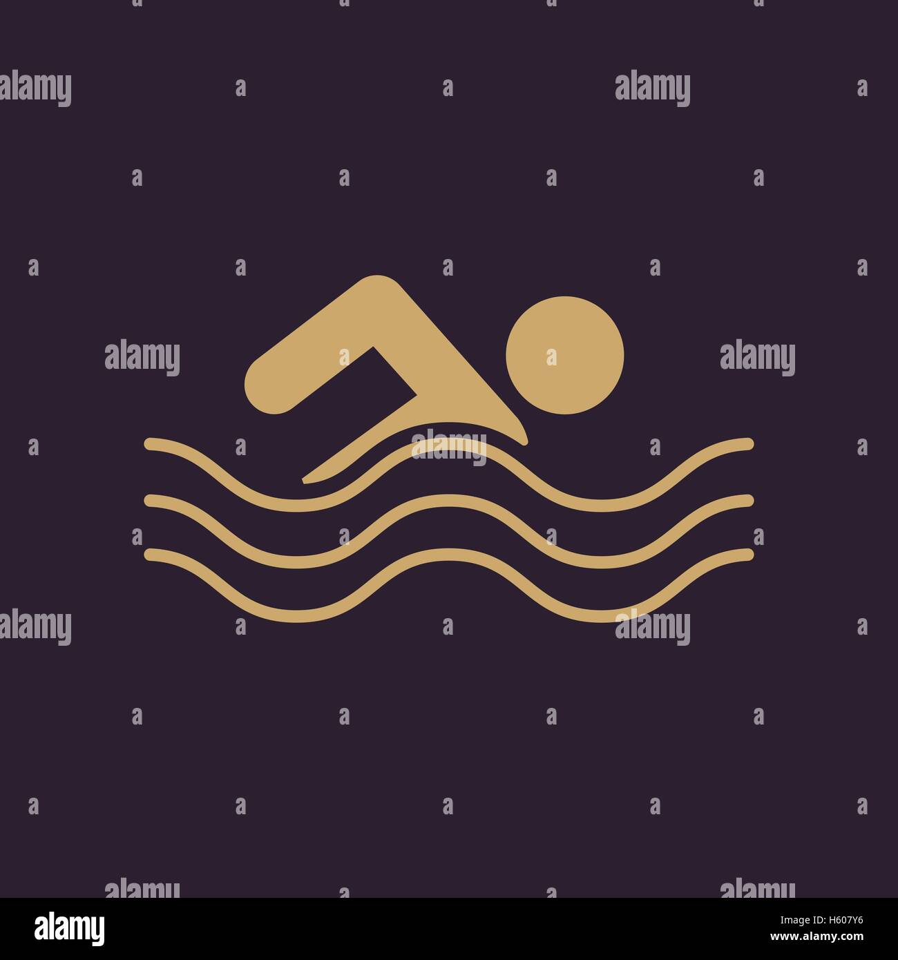Swimming icon. Swimmer symbol. Flat Stock Vector Image & Art - Alamy