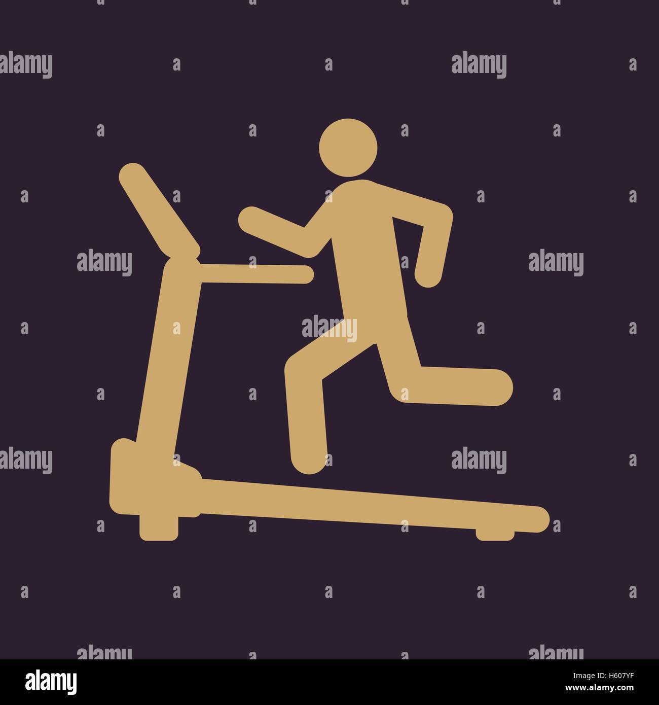 Cross trainer machine icon. Running symbol Stock Vector Image & Art - Alamy