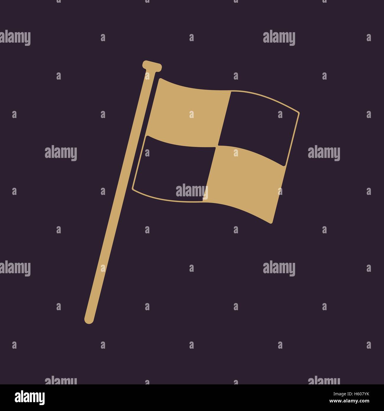 The Race flag icon. Finish symbol. Flat Stock Vector Image & Art - Alamy