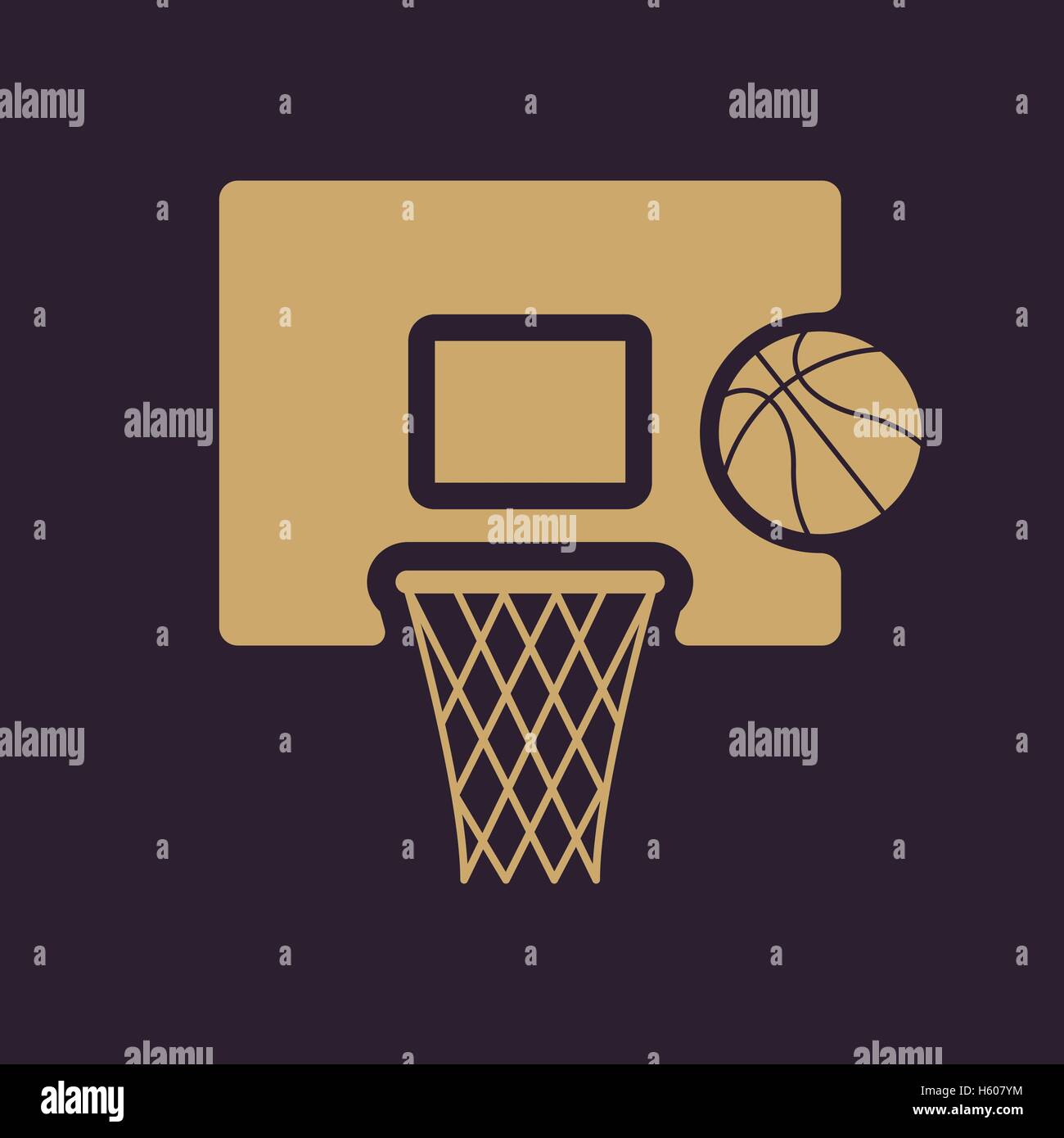 The basketball icon. Game symbol. Flat Stock Vector Image & Art - Alamy