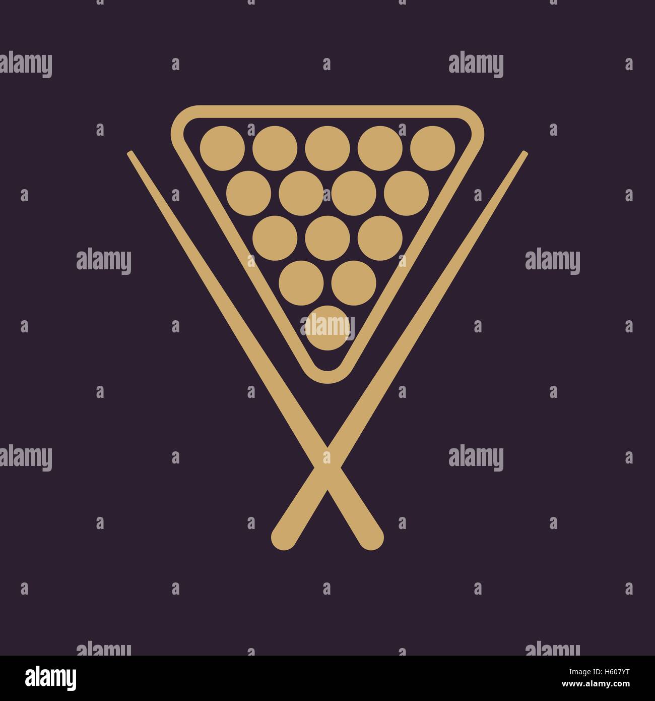 The billiard icon. Game symbol. Flat Stock Vector Image & Art - Alamy