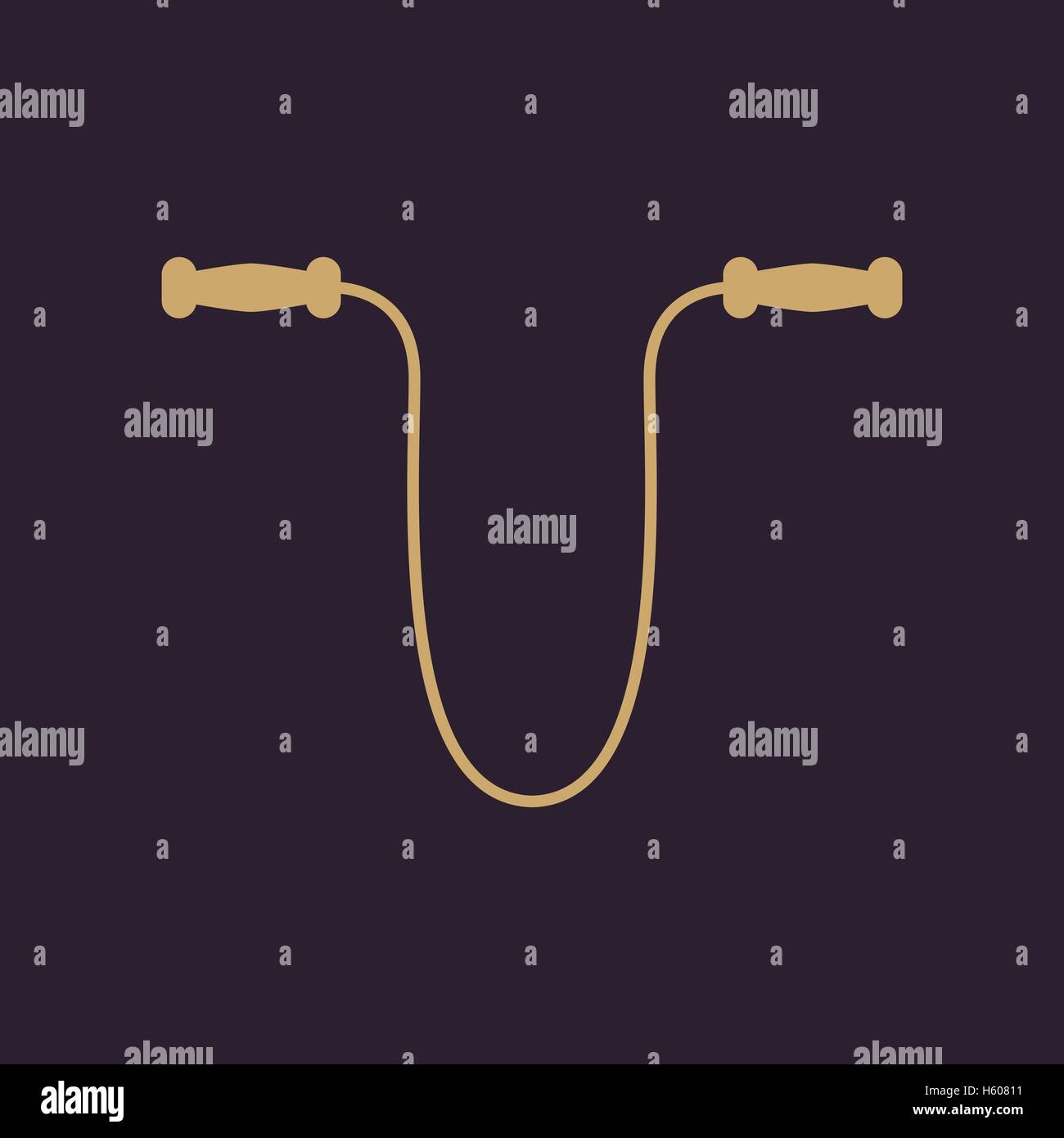 The skipping rope icon. Jumping-rope symbol. Flat Stock Vector Image ...