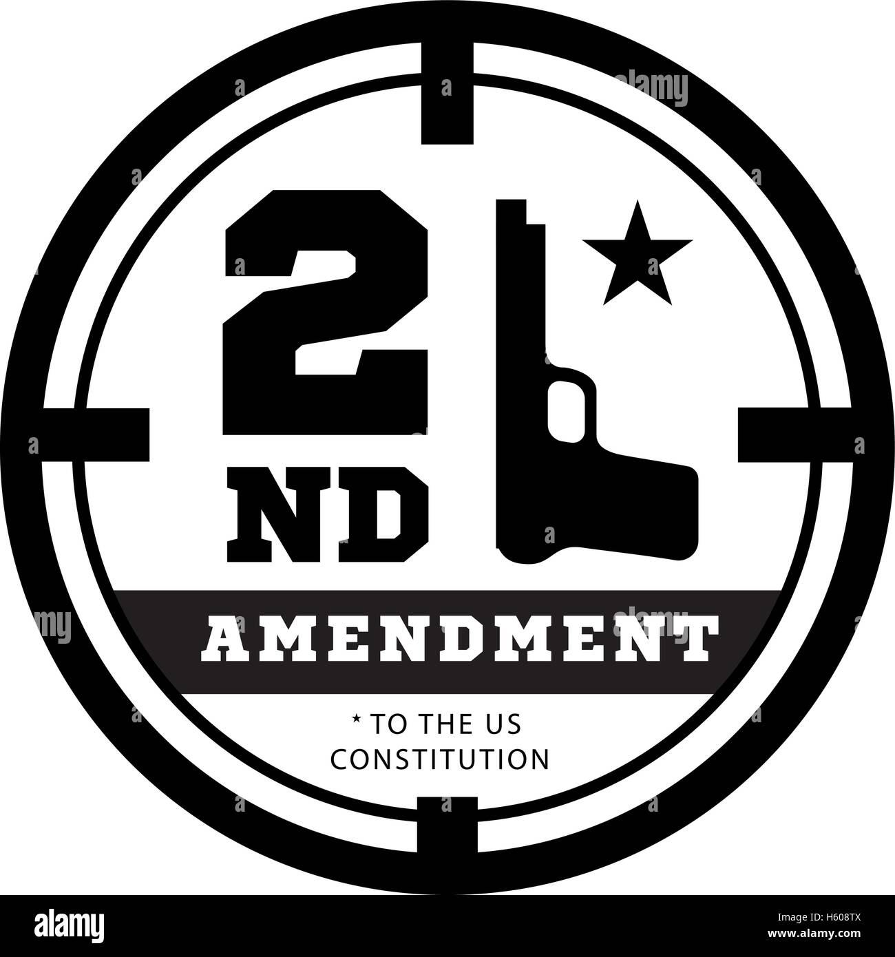 2nd amendment to the constitution second amendment Stock Vector Images ...