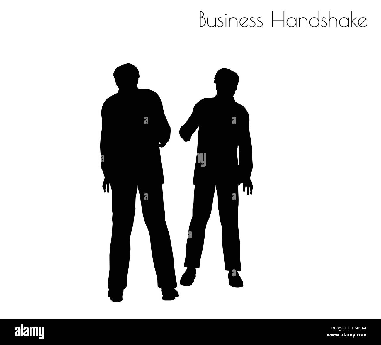 EPS 10 vector illustration of man in Business Handshake pose on white ...