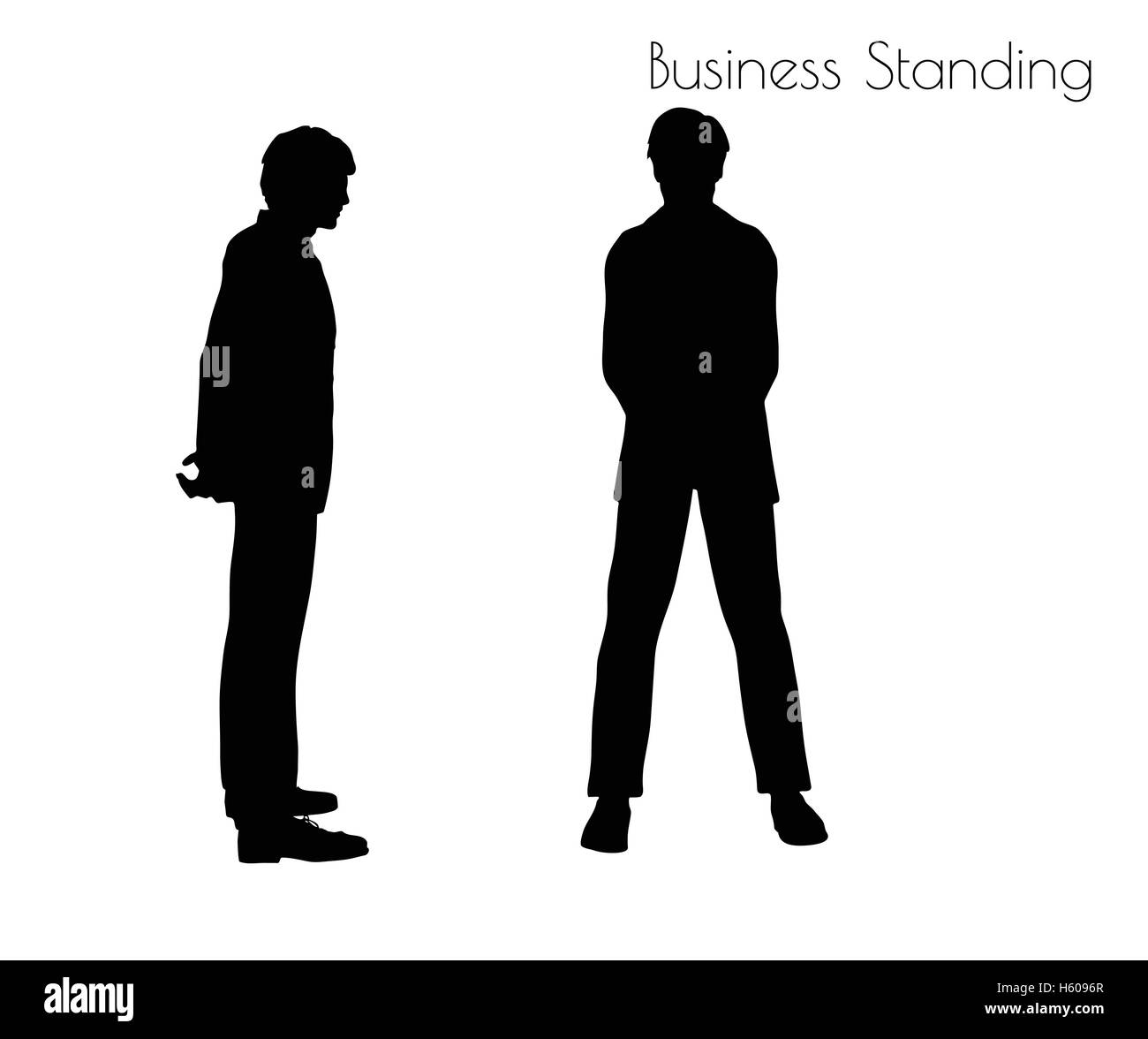 EPS 10 vector illustration of man in Business Standing pose on white ...