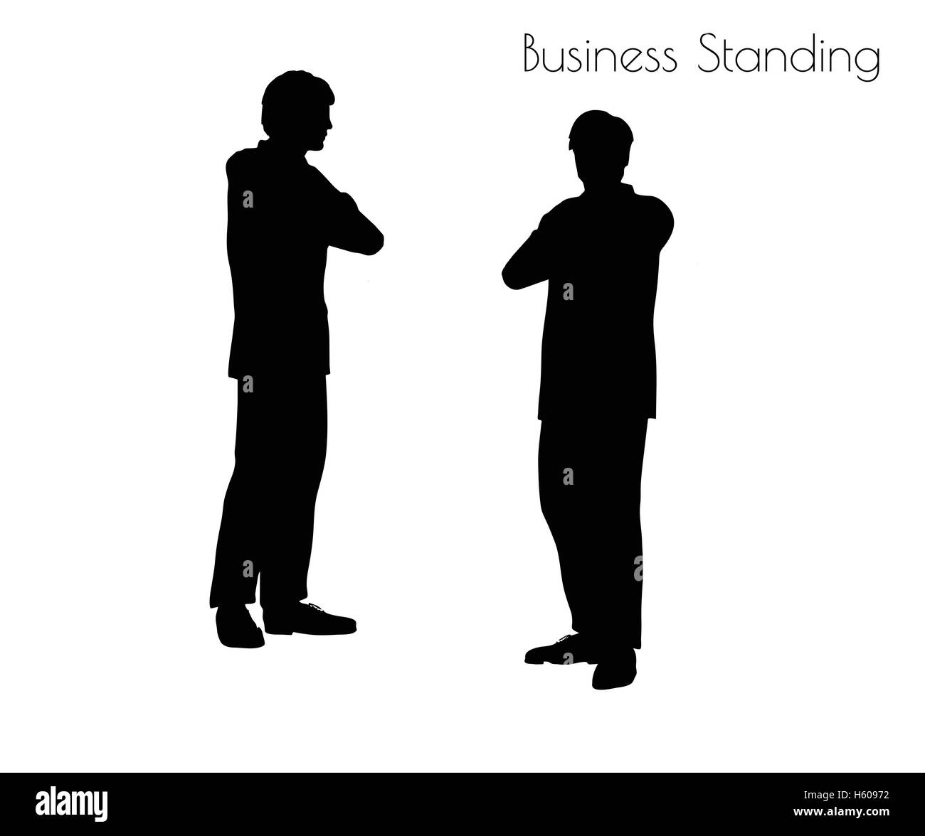 EPS 10 vector illustration of man in Business Standing pose on white ...