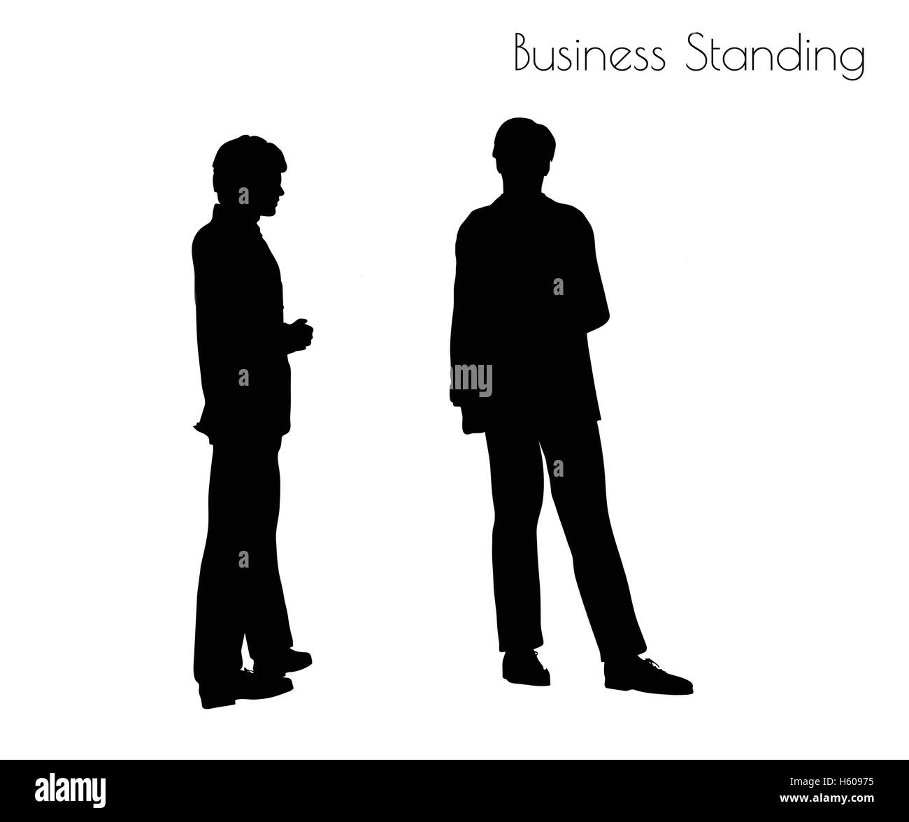 EPS 10 vector illustration of man in Business Standing pose on white ...