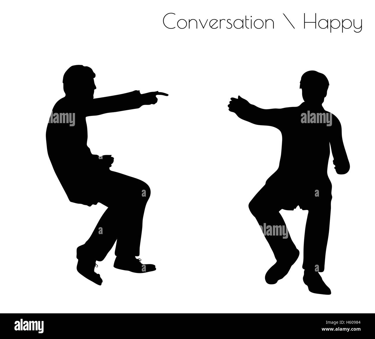 EPS 10 vector illustration of man in Conversation Happy Talk pose on ...