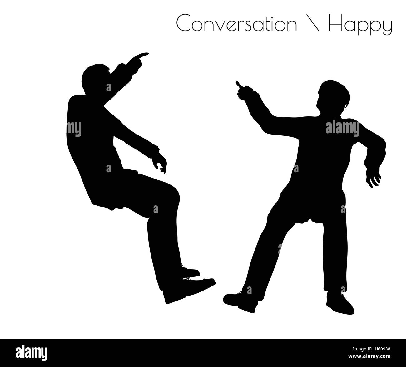 EPS 10 vector illustration of man in Conversation Happy Talk pose on ...