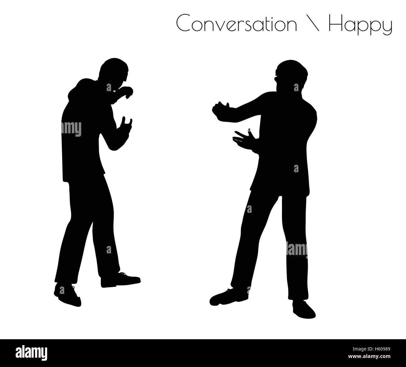 EPS 10 vector illustration of man in Conversation Happy Talk pose on ...