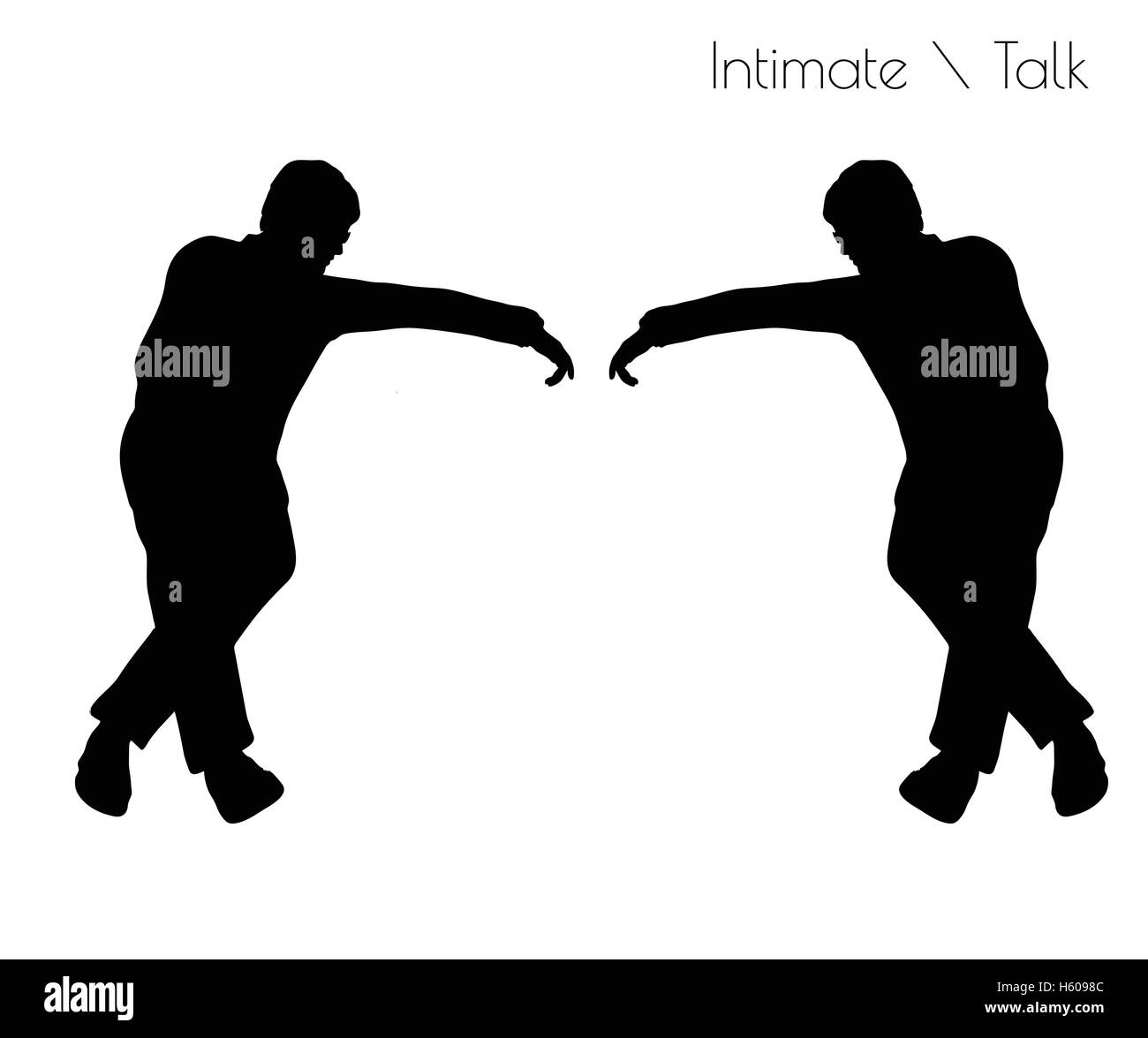 EPS 10 vector illustration of man in Conversation Intimate Talk pose on ...