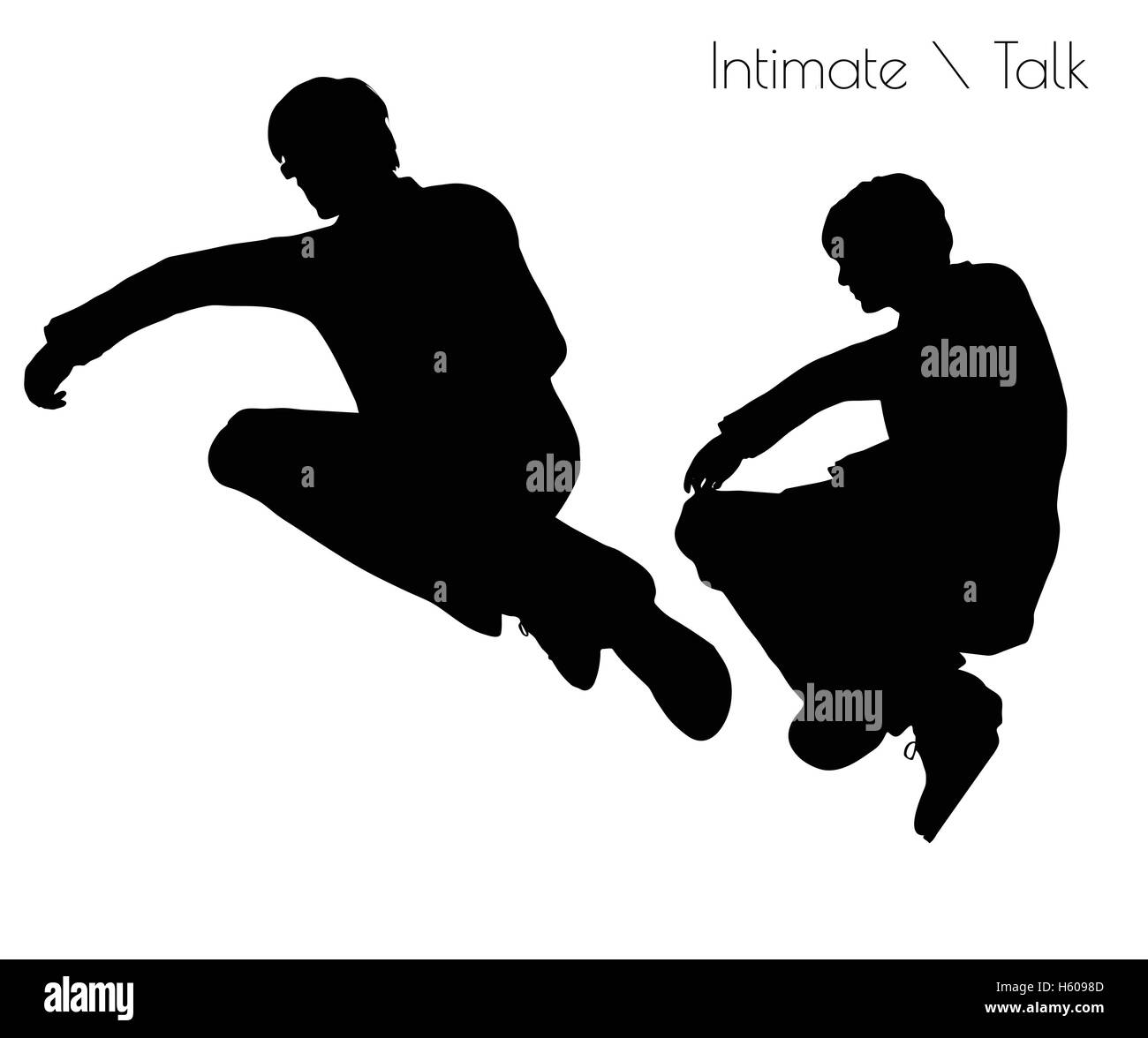 EPS 10 vector illustration of man in Conversation Intimate Talk pose on ...