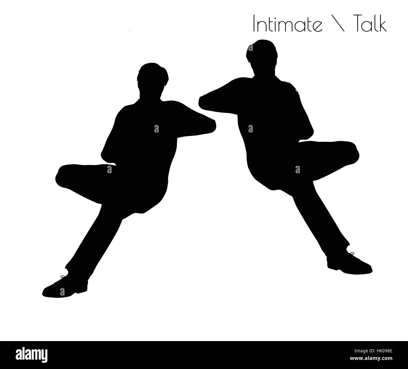 EPS 10 vector illustration of man in Conversation Intimate Talk pose on ...