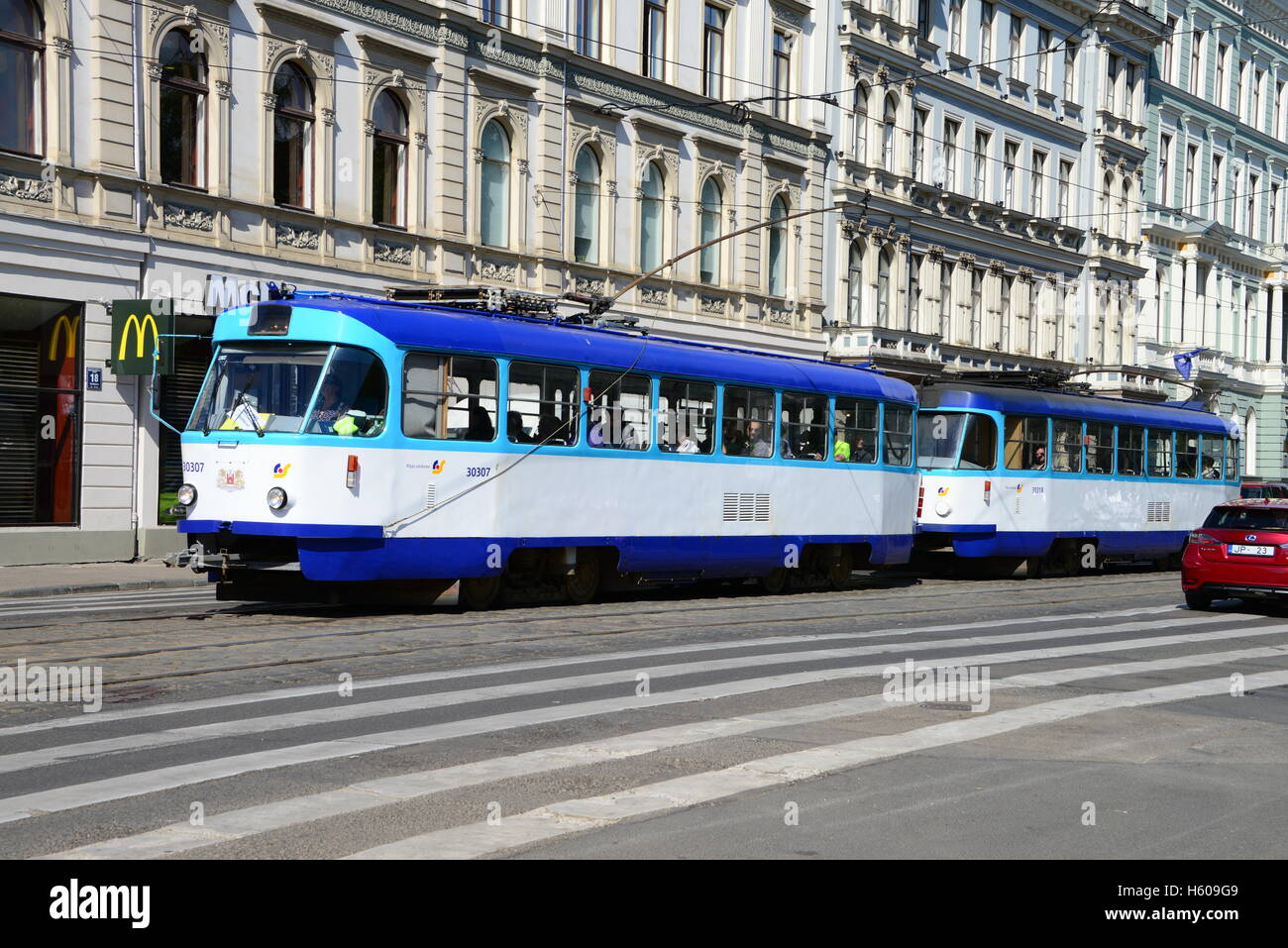 Riga tram transport hi-res stock photography and images - Alamy