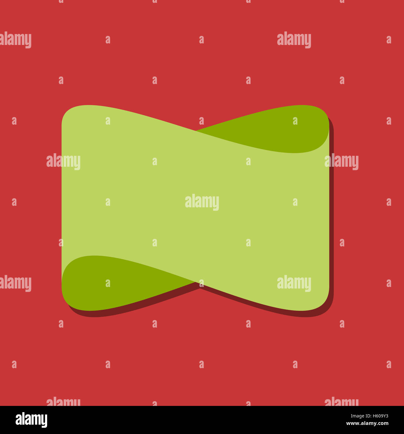 Green endless ribbon on a red background, illustration Stock Photo - Alamy