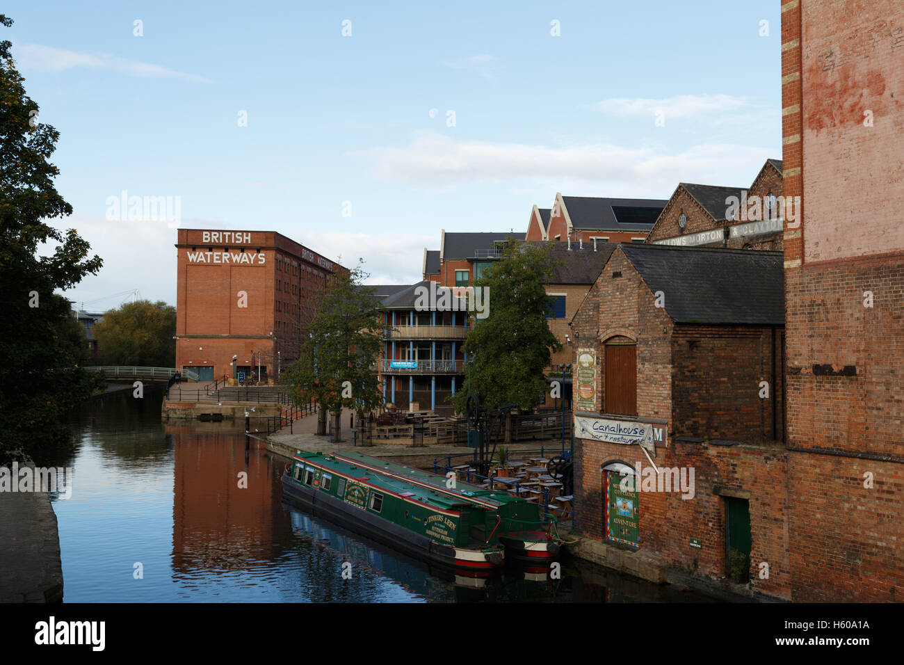 Nottingham canal and British Waterways building. In Nottingham, England ...