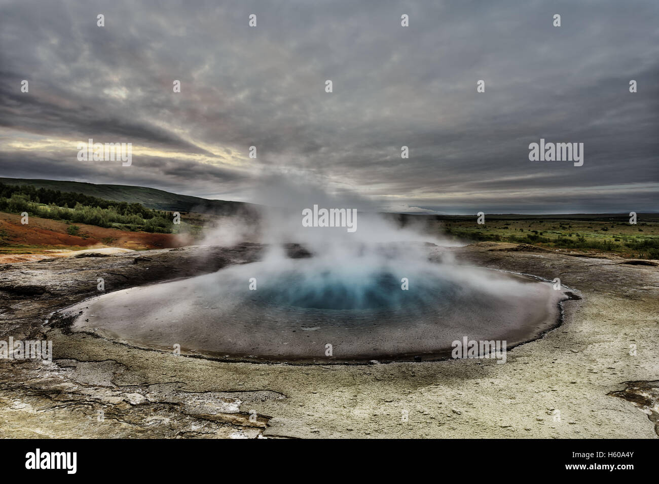 The great geysir Stock Photo - Alamy