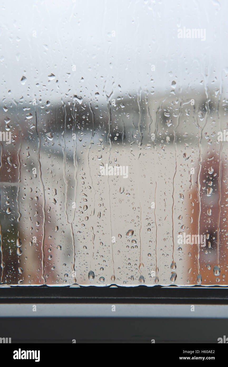 Drops of rain on the window. Rainy weather Stock Photo - Alamy