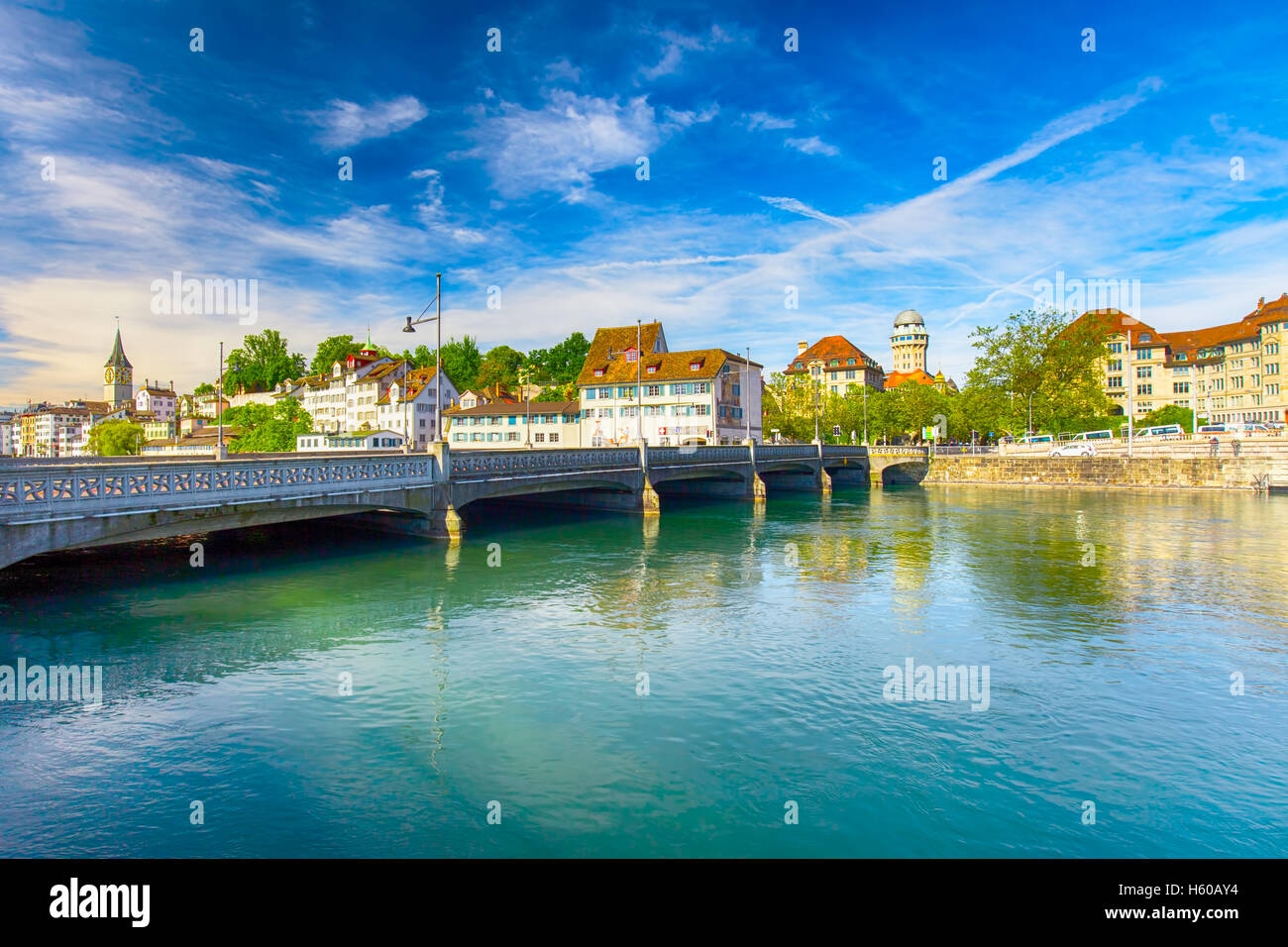 Zurich bridge limmat river hi-res stock photography and images - Alamy