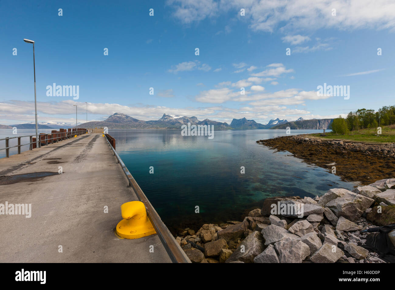 Bognes ferry terminal for the short trip to Skarberget and Narvik. Mix ...