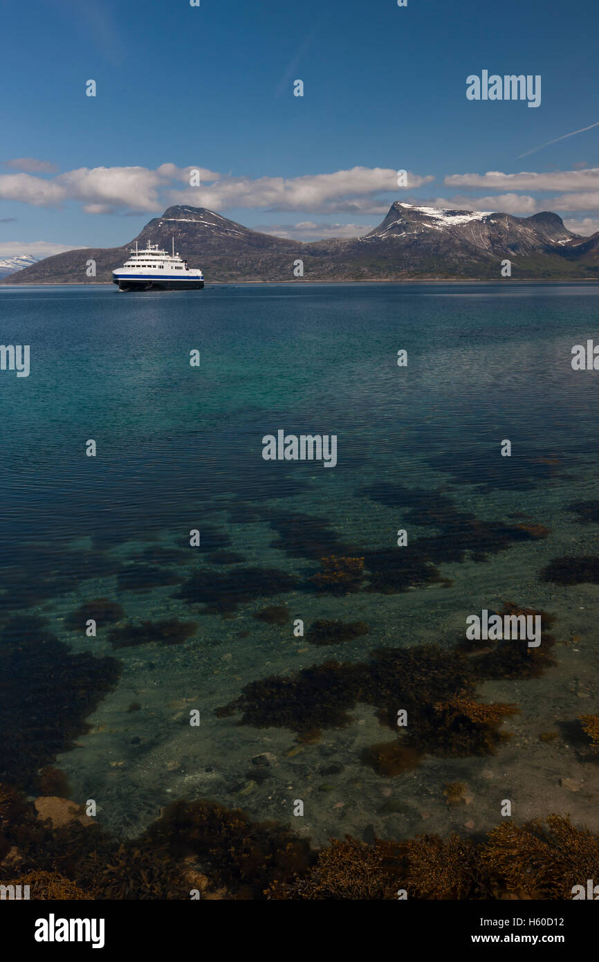 Bognes ferry terminal for the short trip to Skarberget and Narvik. Mix ...