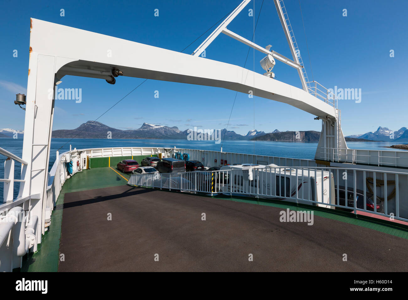 Bognes ferry terminal for the short trip to Skarberget and Narvik. Mix ...