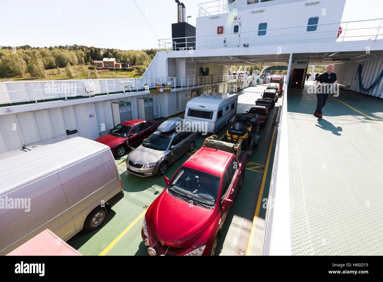 Bognes ferry terminal for the short trip to Skarberget and Narvik. Mix ...
