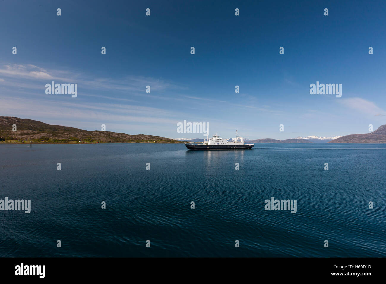 Bognes ferry terminal for the short trip to Skarberget and Narvik. Mix ...